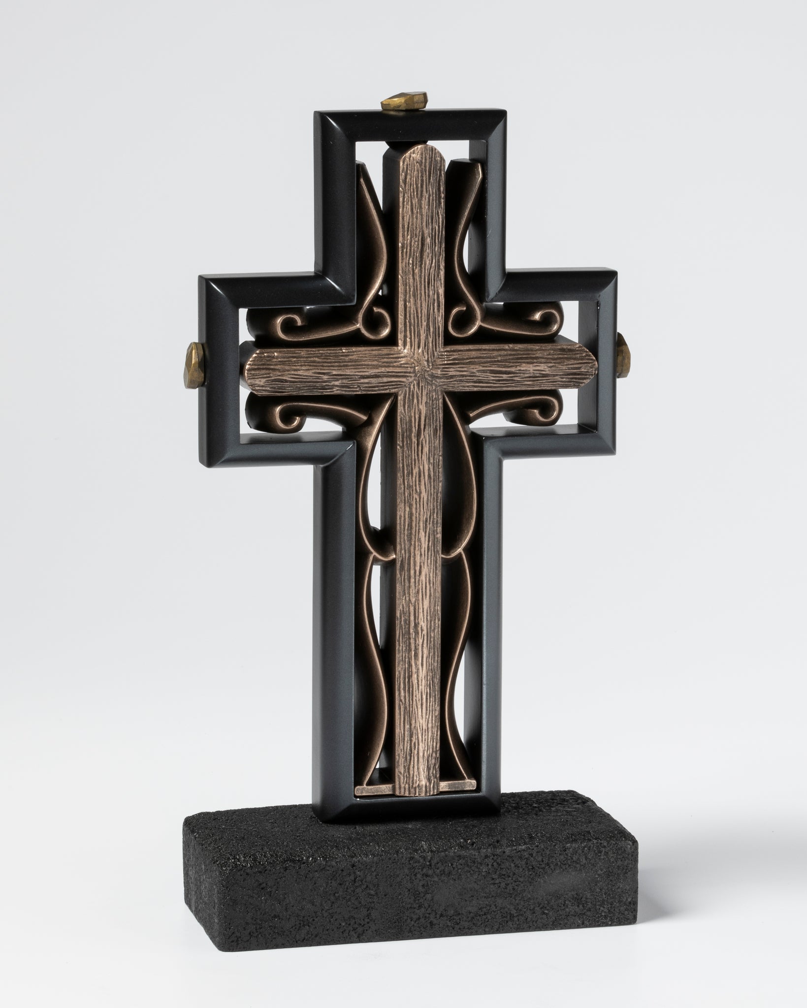 Coal Black Wooden Cross – UnityCross