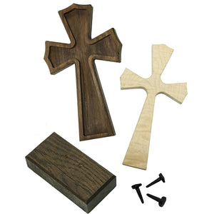 Cross Figure - Black Walnut & Curly Maple | Unity Cross – UnityCross