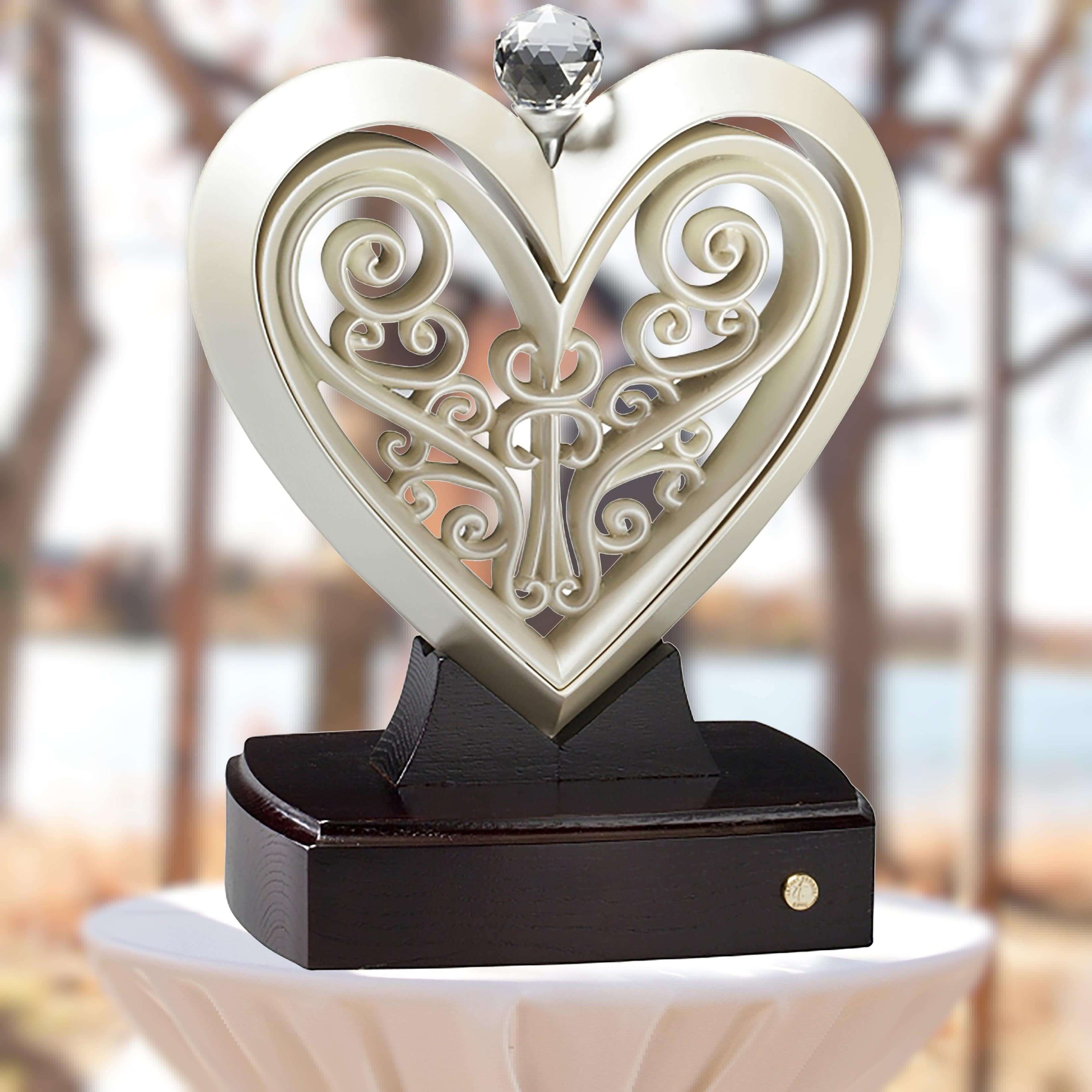 Ivory Heart w/ Crystal Piece Home Decor | Unity Cross – UnityCross