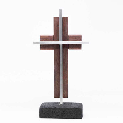 Hand-Finished Black Walnut & Solid Steel Cross – UnityCross
