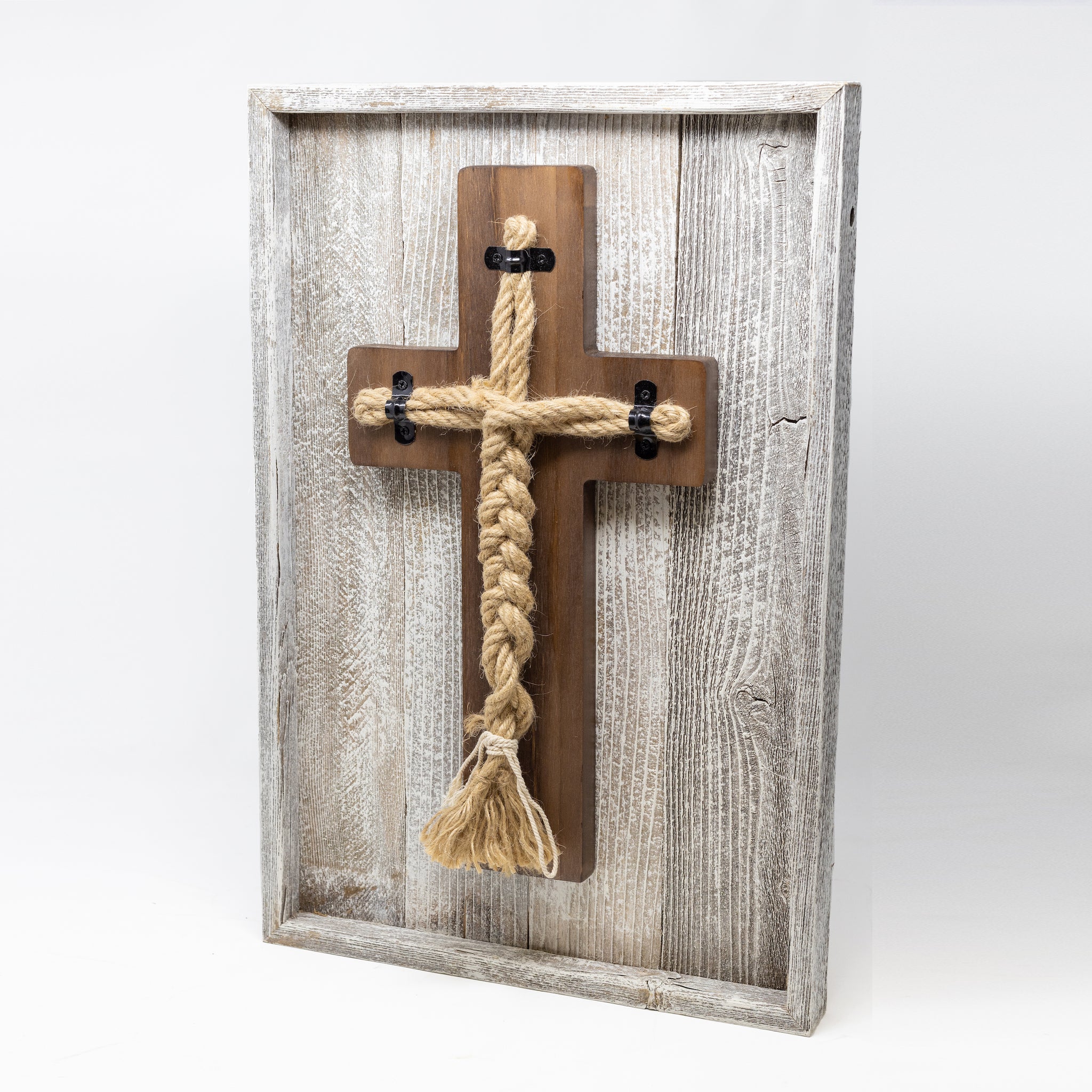 Reclaimed Barnwood Whitewash Unity Cross® Cord of Three Strands ...