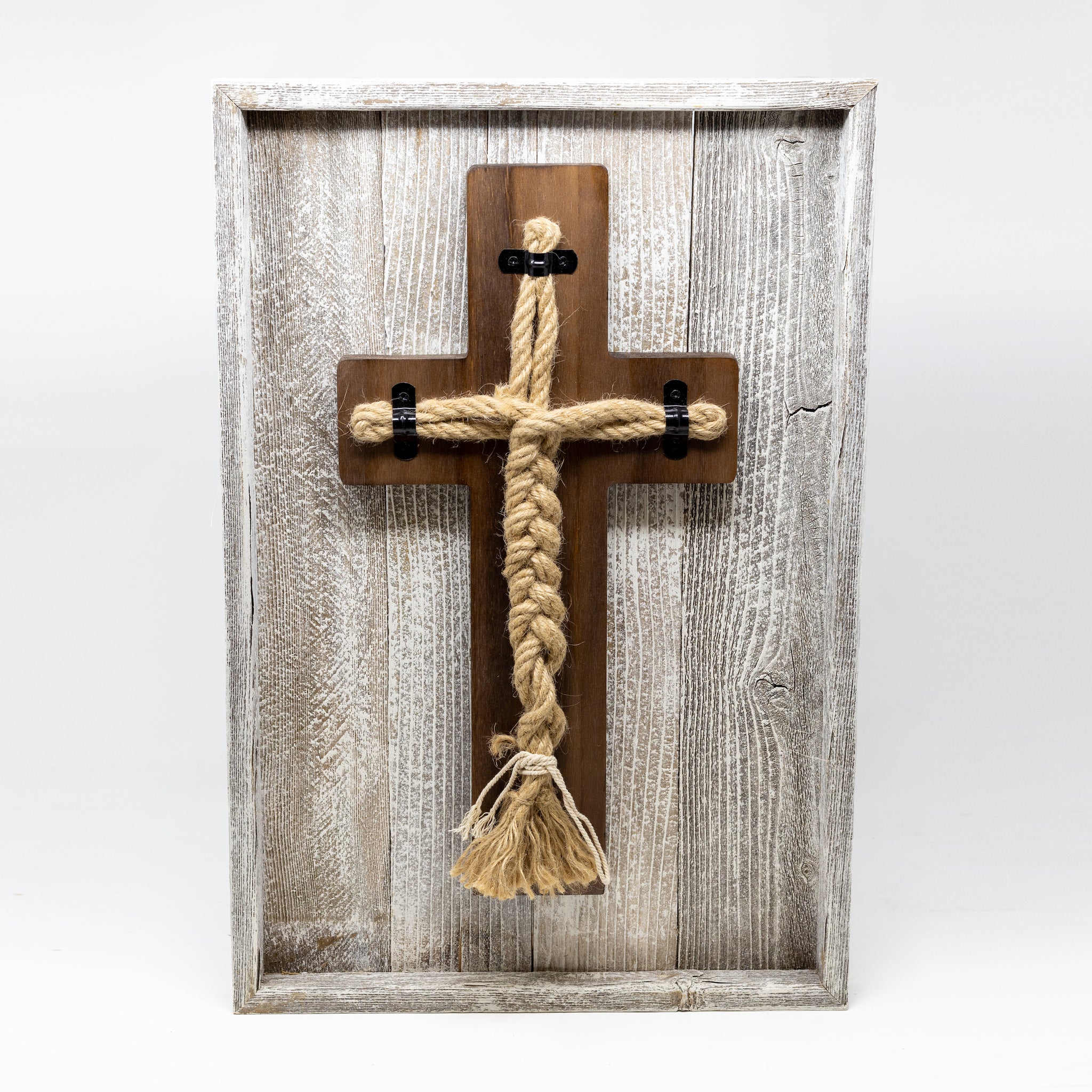 Reclaimed Barnwood Whitewash Unity Cross® Cord of Three Strands ...